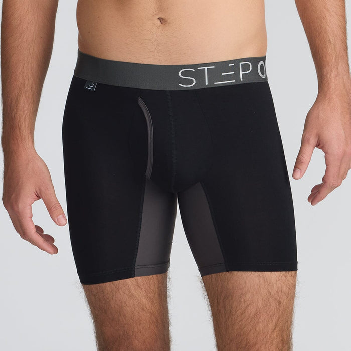Boxer Brief Fly - Black Currants | Step One Bamboo Underwear Australia