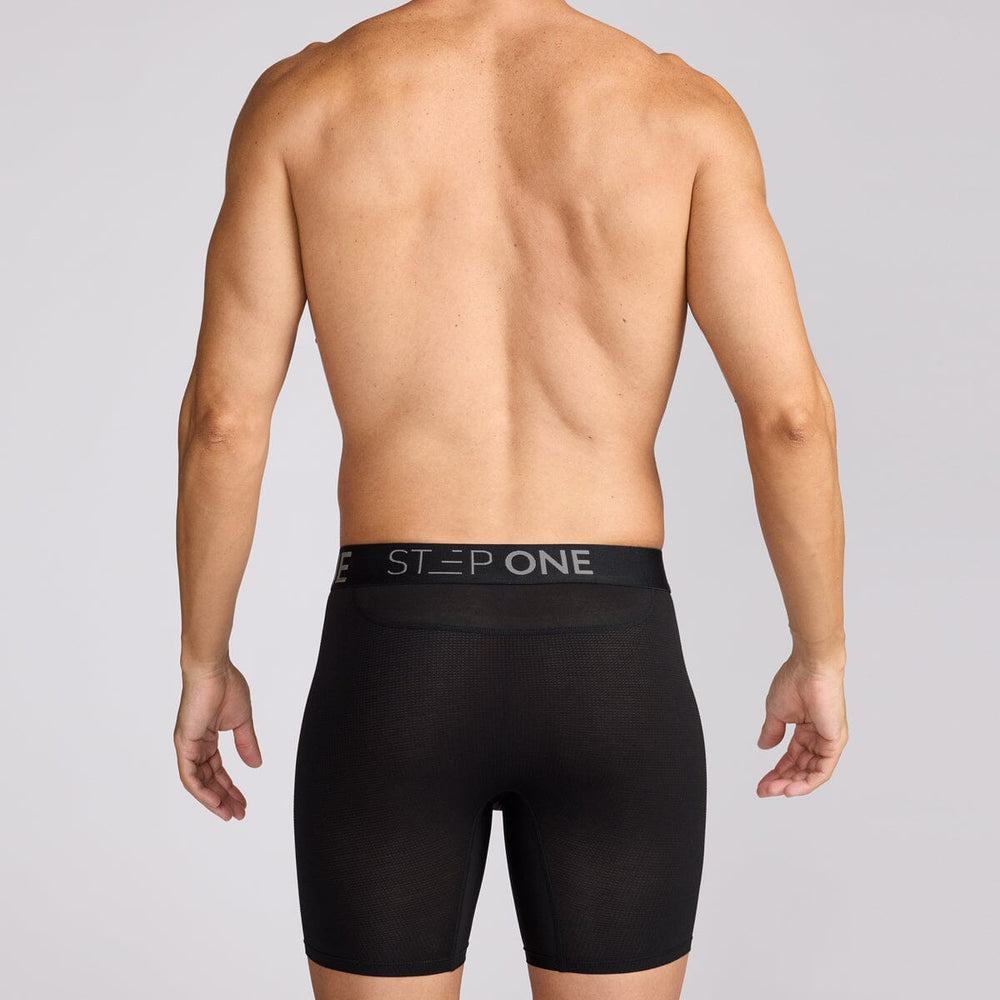 Cloud Mesh Boxer Brief - Black | Step One Bamboo Underwear