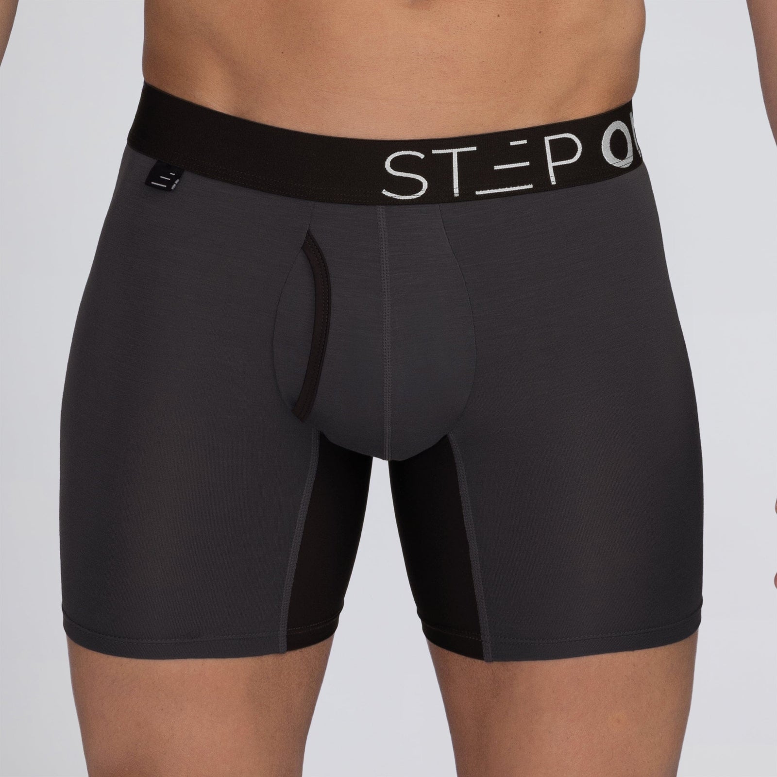 Boxer Brief Fly - Dark Grey | Step One Bamboo Underwear Australia