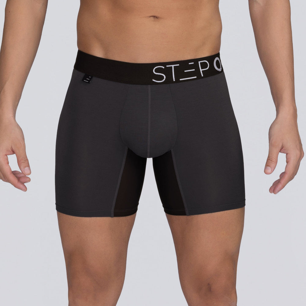 Boxer Brief - Dark Grey | Step One Bamboo Underwear Australia