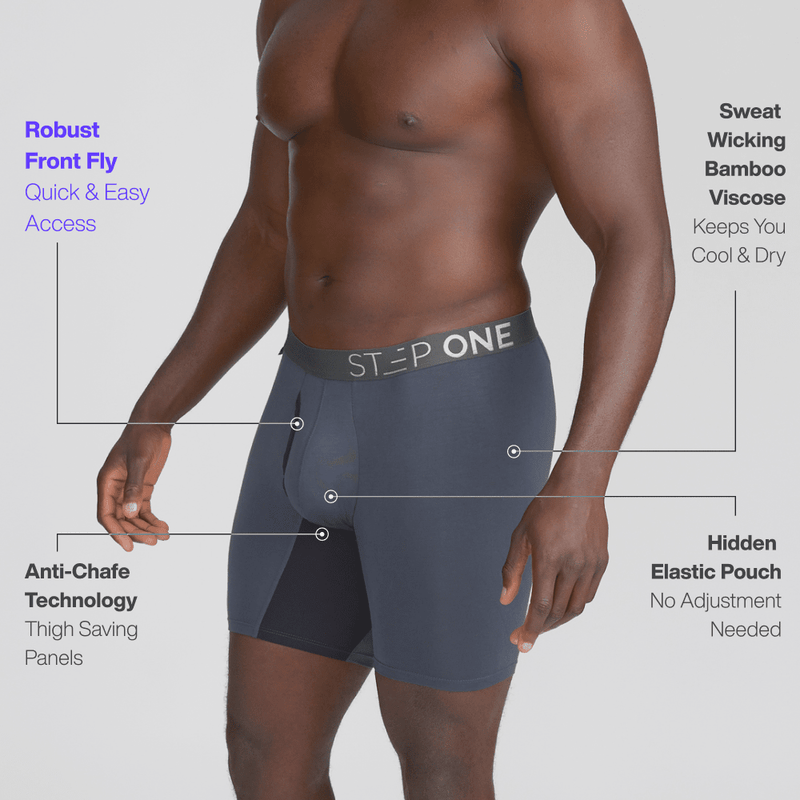 Boxer Brief Fly - Smoking Gun | Step One Bamboo Underwear Australia