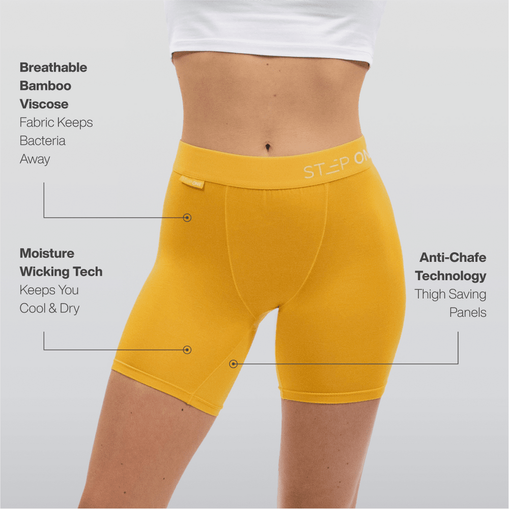 Women's Body Shorts - Cheeky Cheddars | Step One Bamboo Underwear Australia