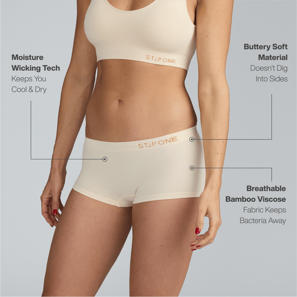 Women's SmoothFit Boyleg - Chic Champagne | Step One Bamboo Underwear