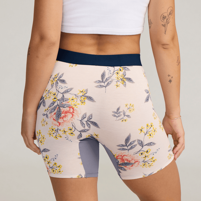 Women's Body Shorts - Cherry Blossoms | Step One Bamboo Underwear Australia