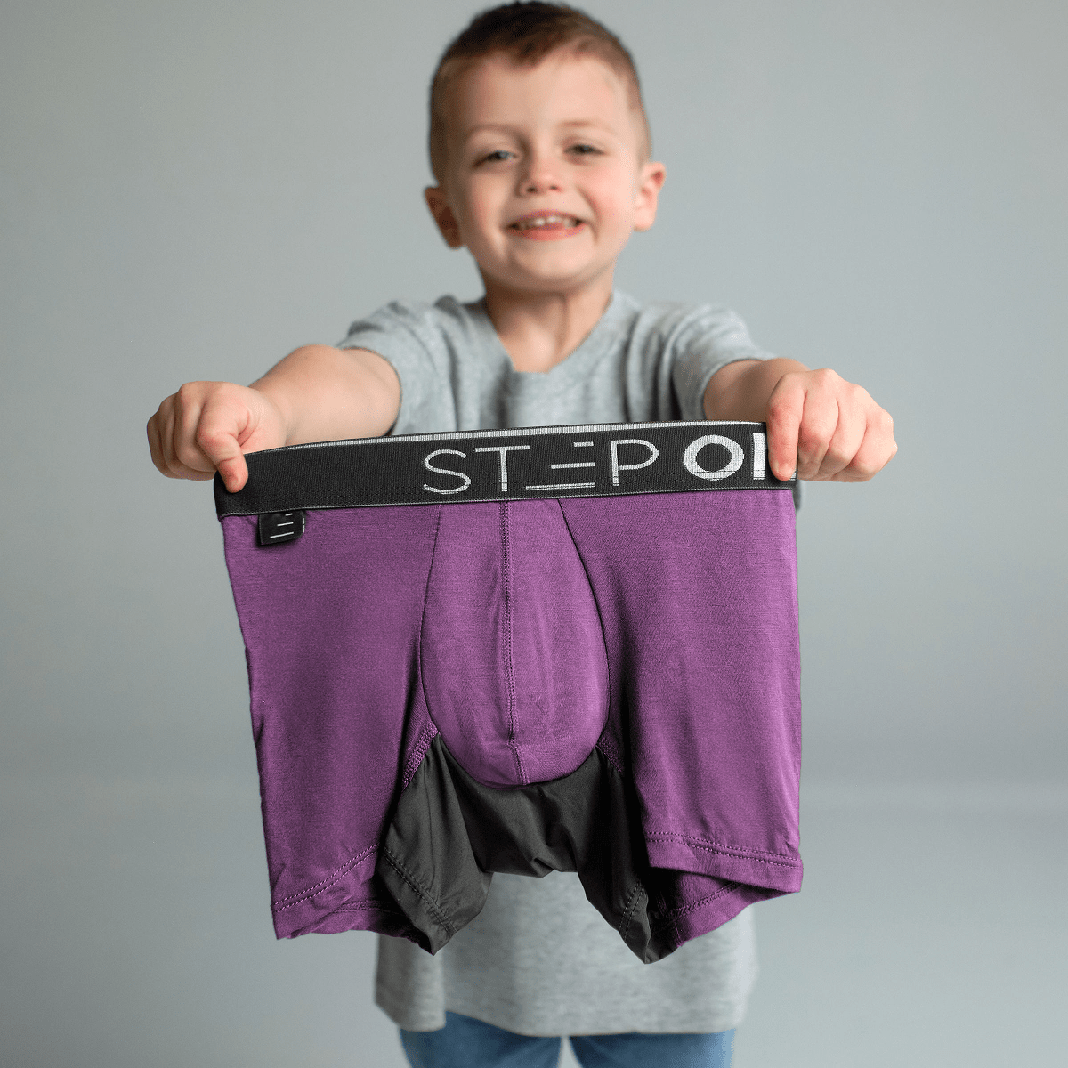 Junior Trunk - Juicy Plums | Step One Bamboo Underwear Australia